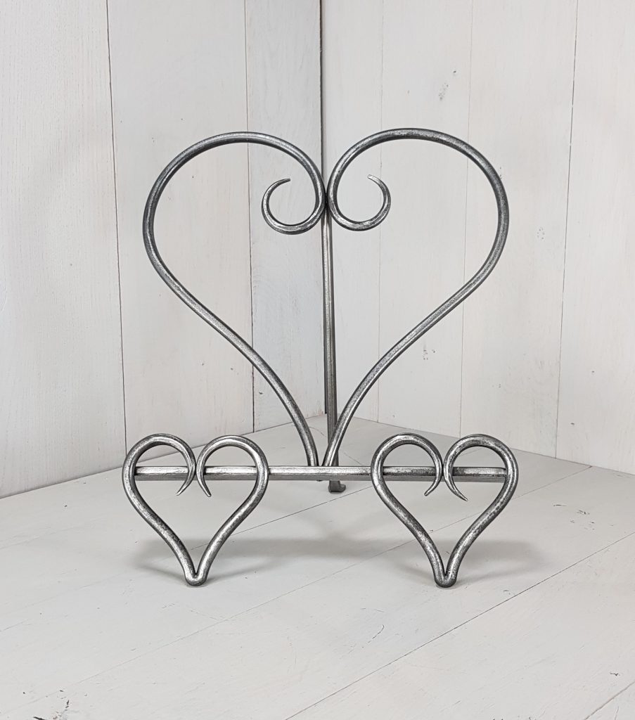 Hand Forged Heart Cookery Book Stand - Oakbeck Forge - Blacksmith ...