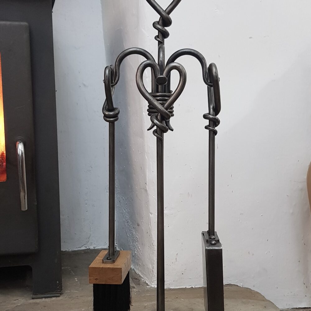 Heart Fireside companion Set with Heart Stand - Oakbeck Forge ...