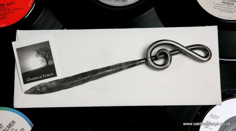 Treble Clef Letter Opener - Blacksmith Hand Forged - Oakbeck Forge ...