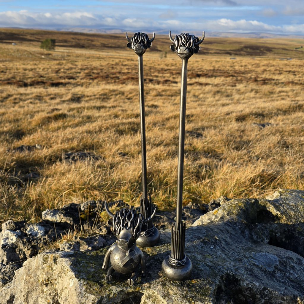 Hand-Forged Highland Cow Fire Poker & Stand - Oakbeck Forge ...