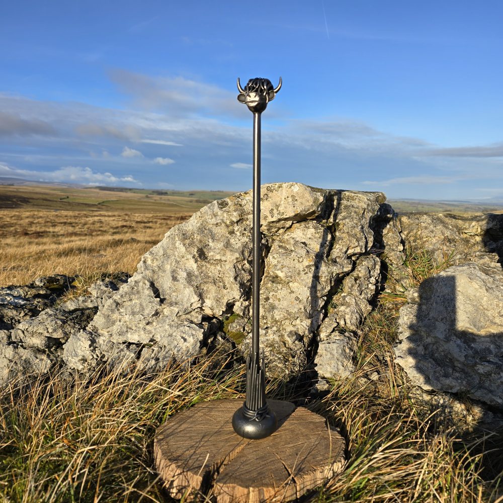 Hand-Forged Highland Cow Fire Poker & Stand - Oakbeck Forge ...